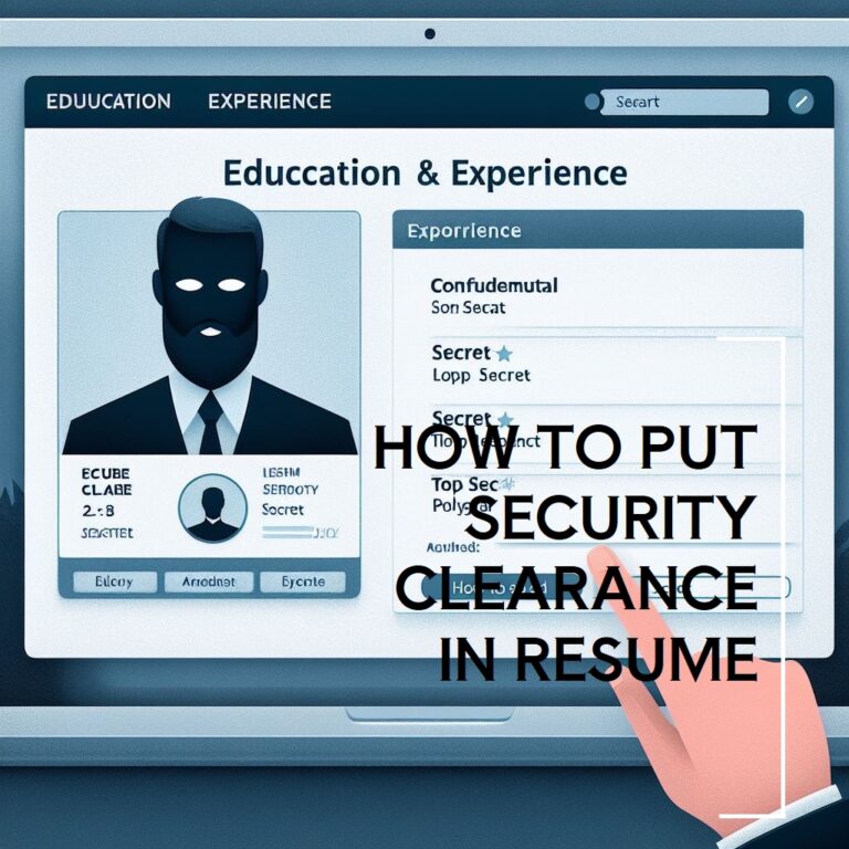How to Put Security Clearance in Resume
