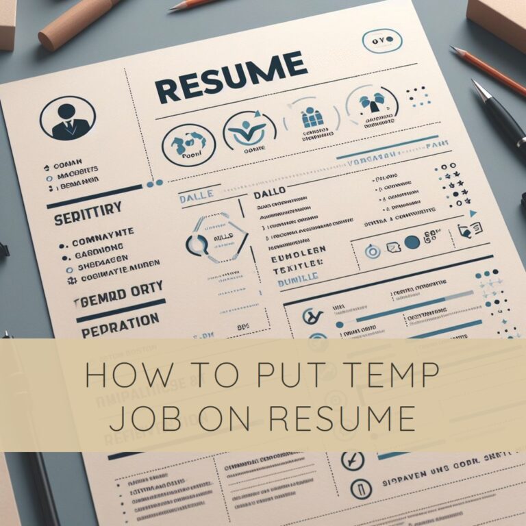 How to Put Temp Job on Resume