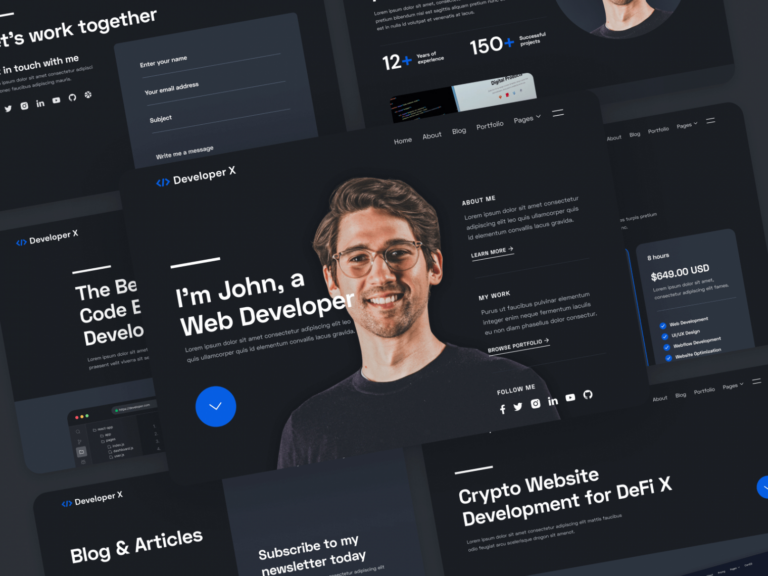 Software Engineer Portfolio Website Template