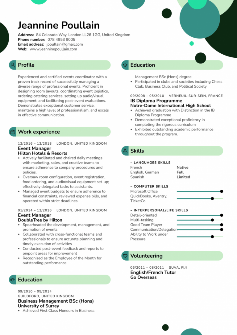 Event Manager Portfolio Template