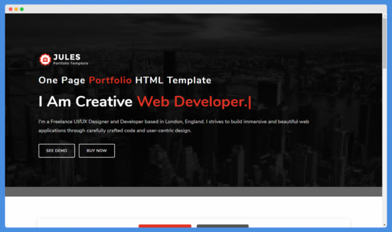 Backend Developer Portfolio Template