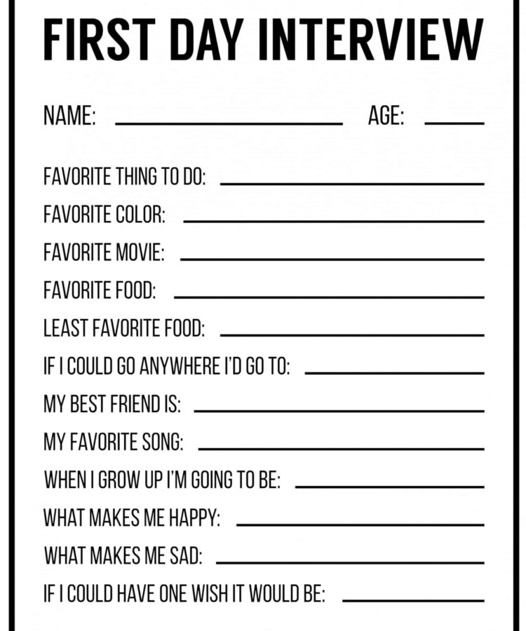 Kindergarten Parent Teacher Interview Template