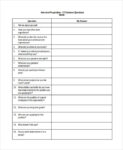 Phone Interview Questions Template